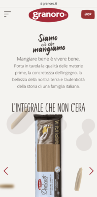 Granoro presenta il nuovo sito internet