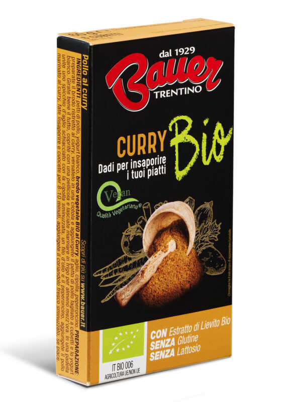 Dado Vegetale Bio al Curry Bauer, un dado buono dal sapore speziato